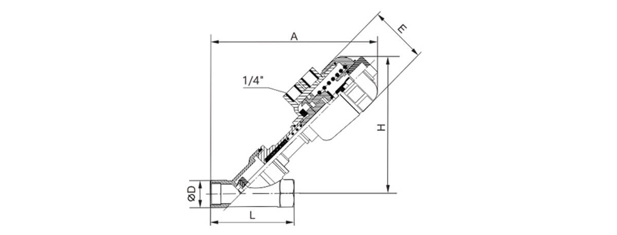 Pneumatic Angle Seat Valve Control valve - WESDOM